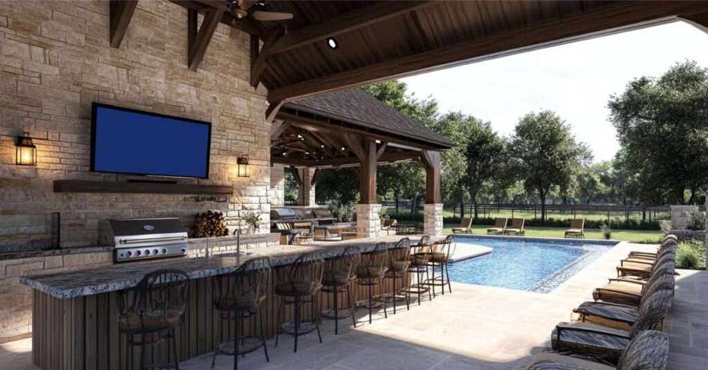 Top 10 Inspiring Poolside Outdoor Kitchen Designs | BPS